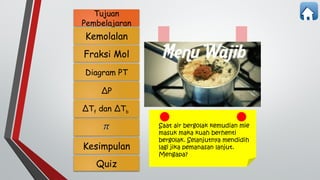 ppt sifat koligatif larutan kimia kelas 12 sma | PPTX