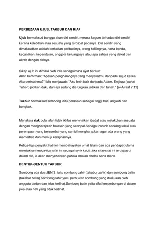 Sifat mazmumah | DOCX