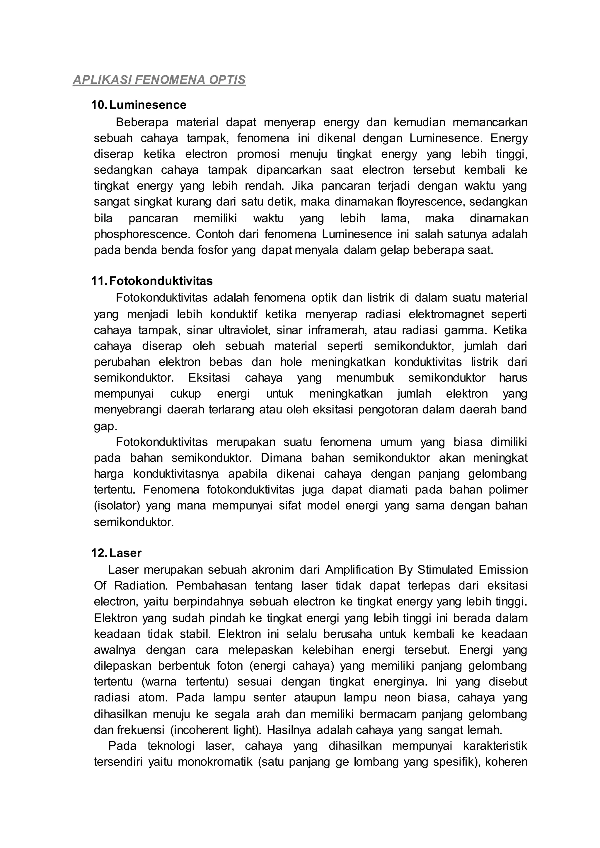 Sifat optik material (callister chapter 21) | DOCX