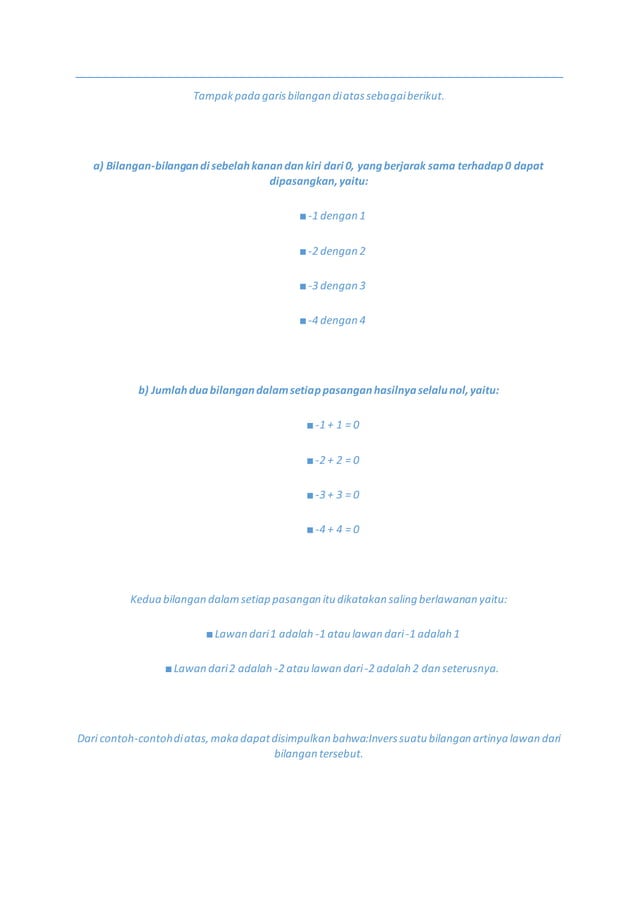 Sifat penjumlahan dan pengurangan bilangan bulat | PDF