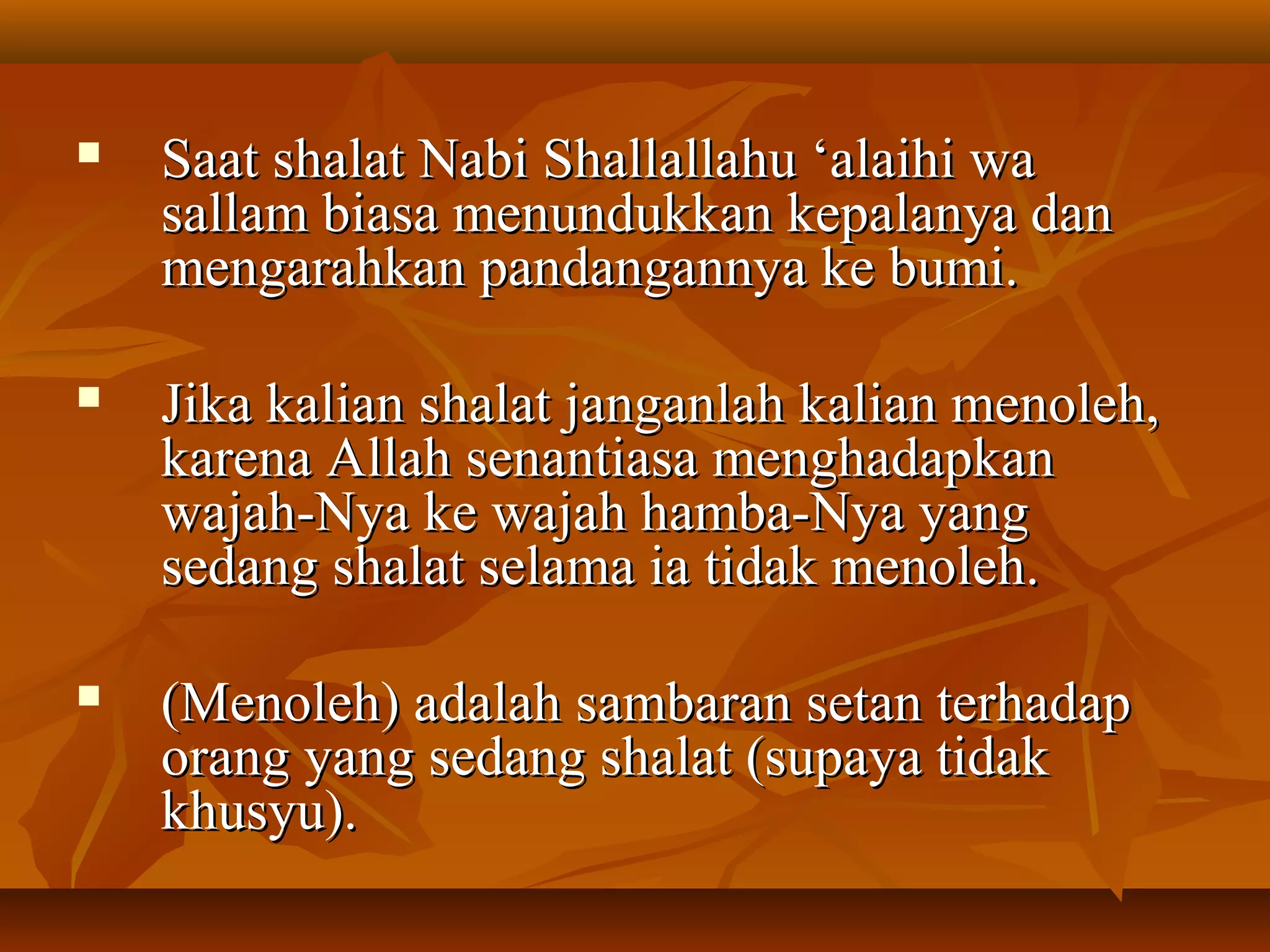 Sifat shalat nabi sallallahu ‘alaihi wa sallam | PPT