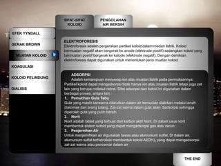 Sifat sifat koloid kelas 11 Science | PPTX