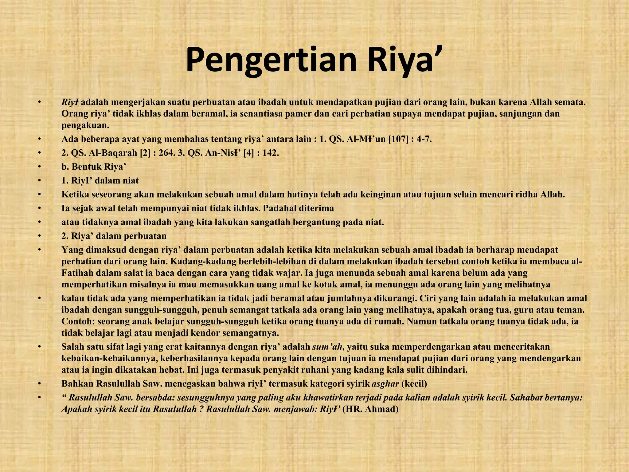 MATERI TENTANG SIFAT TERCELA AKIDAH AKHLAK | PDF