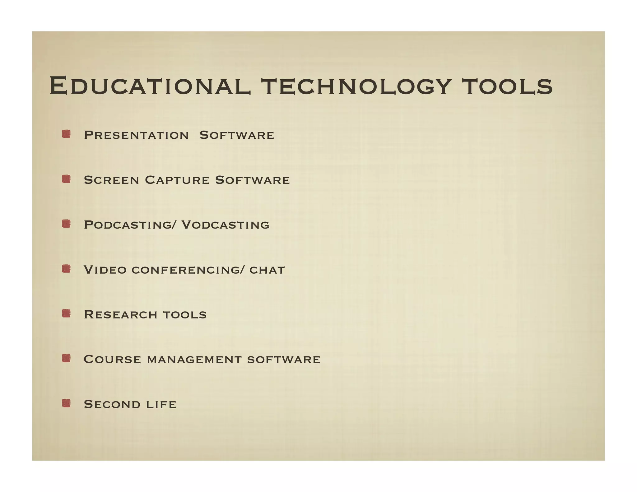 Educational Technology Tools | PDF
