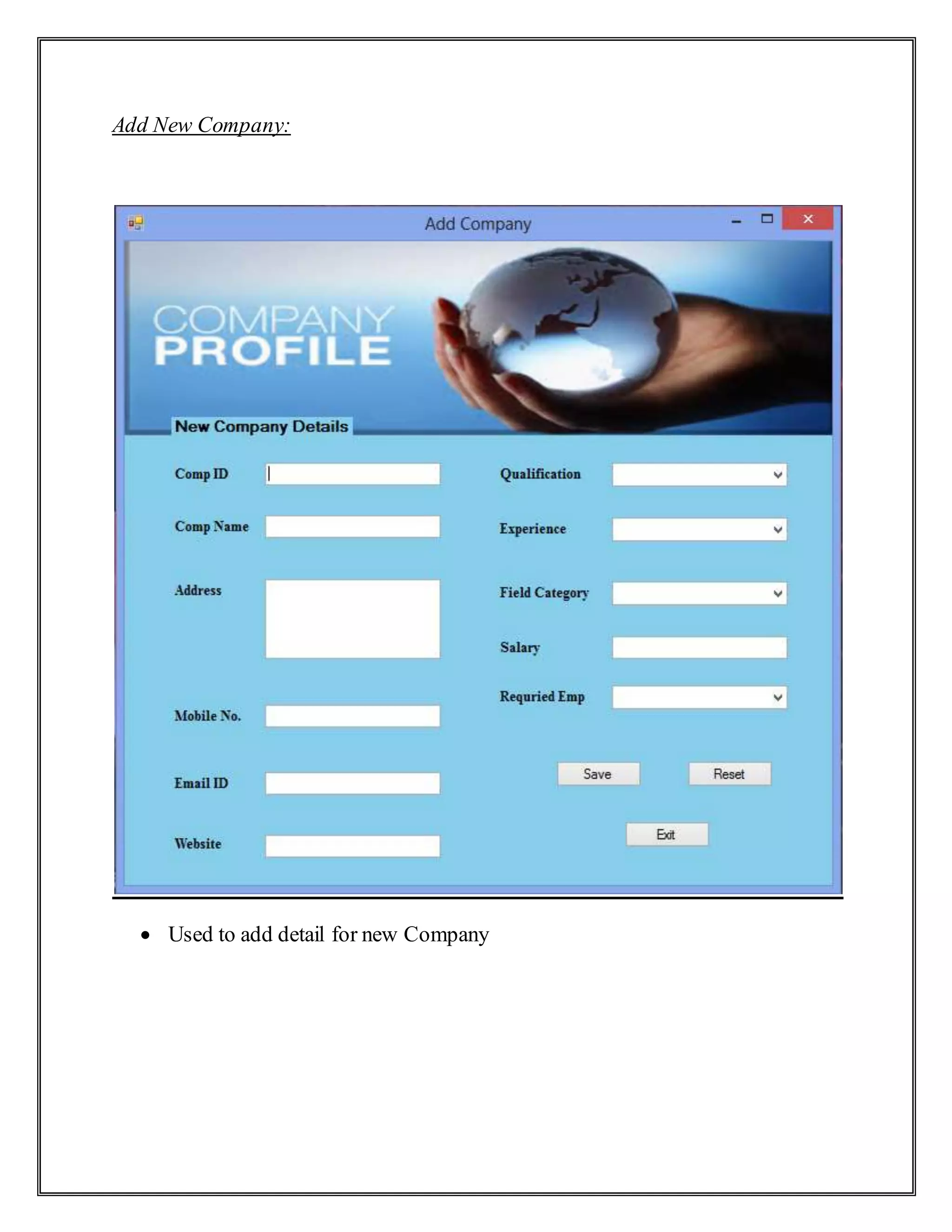 HMRS - Human Resource Management System (VB.Net) | DOCX