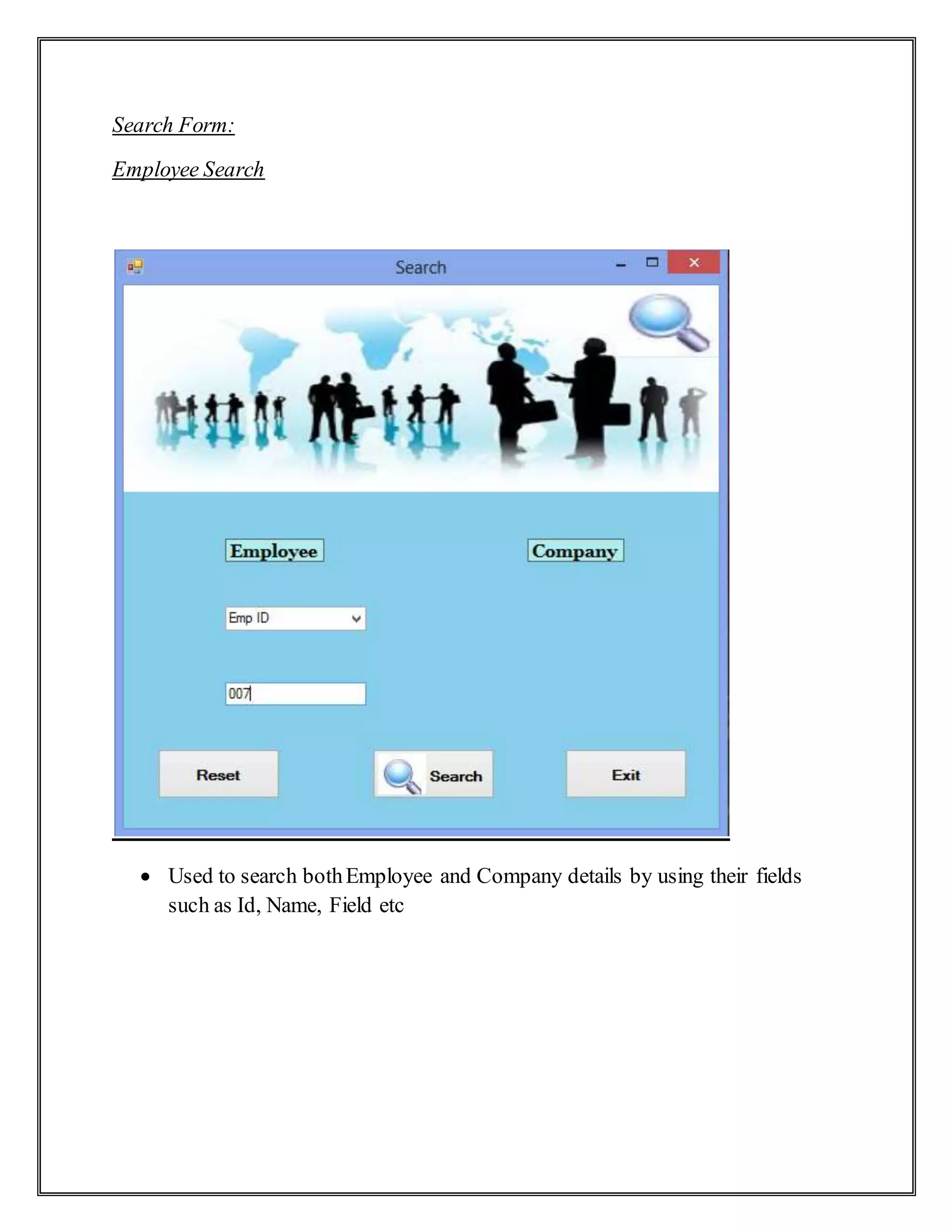 HMRS - Human Resource Management System (VB.Net) | DOCX