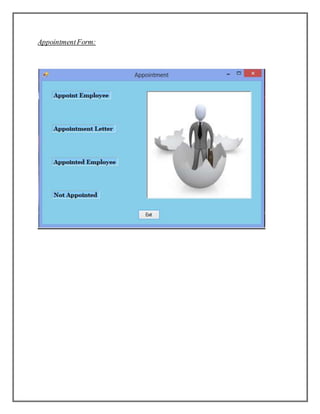 HMRS - Human Resource Management System (VB.Net) | DOCX
