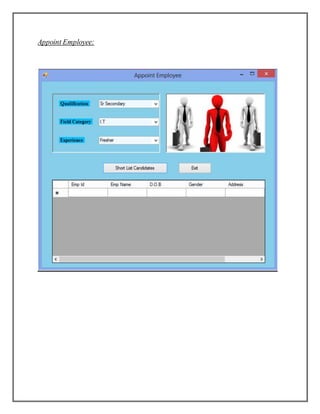 HMRS - Human Resource Management System (VB.Net) | DOCX