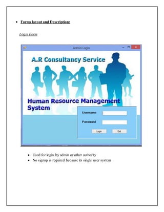 HMRS - Human Resource Management System (VB.Net) | DOCX