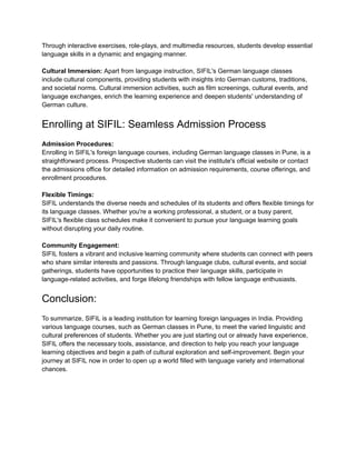 Engaging Language Education in the Heart of Pune | PDF