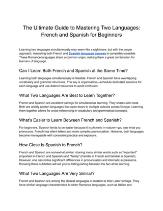 SIFIL- The Ultimate Guide to Mastering Two Languages_ French and Spanish for Beginners.pdf