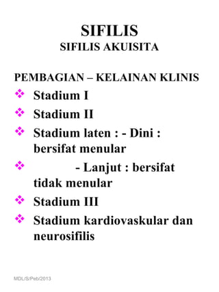 Sifilis. bag. 13 | PPT