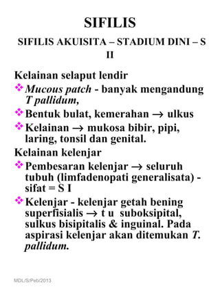 Sifilis. bag. 13 | PPT