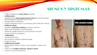 sifilis presentación sífilis sifilis prevencion tratamiento etc | PPTX