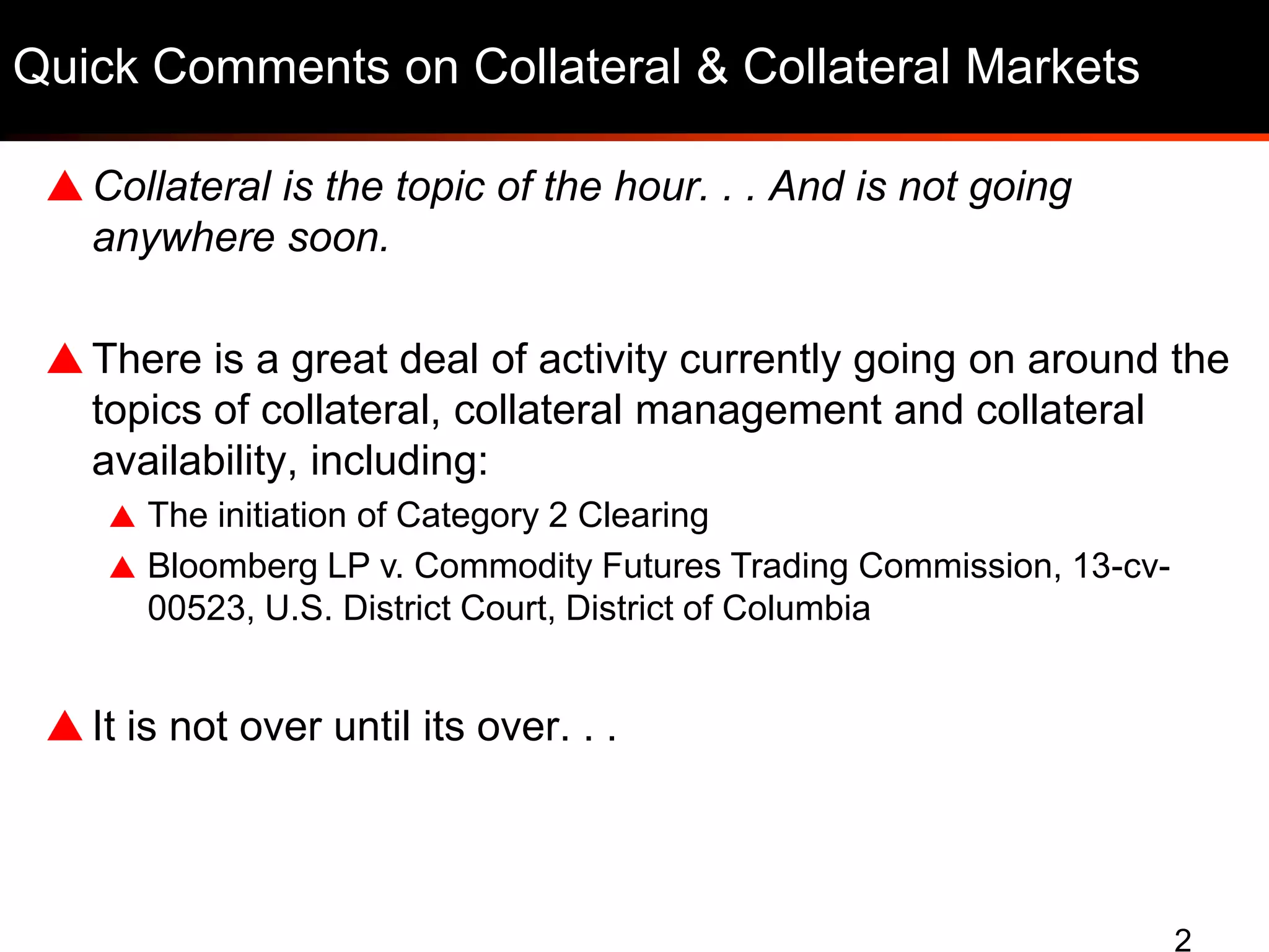 Sifma collateral presentation | PPTX