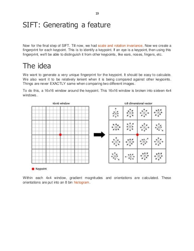 Scale invariant feature transform