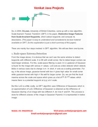 Sift detector boosted by adaptive contrast threshold to improve ...