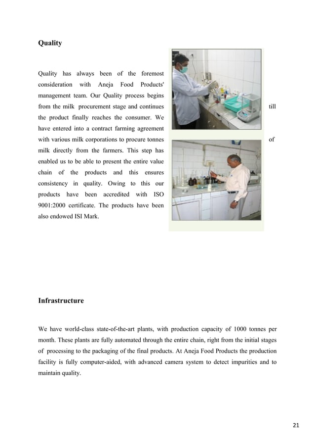 Sifti desi ghee MBA project | DOC