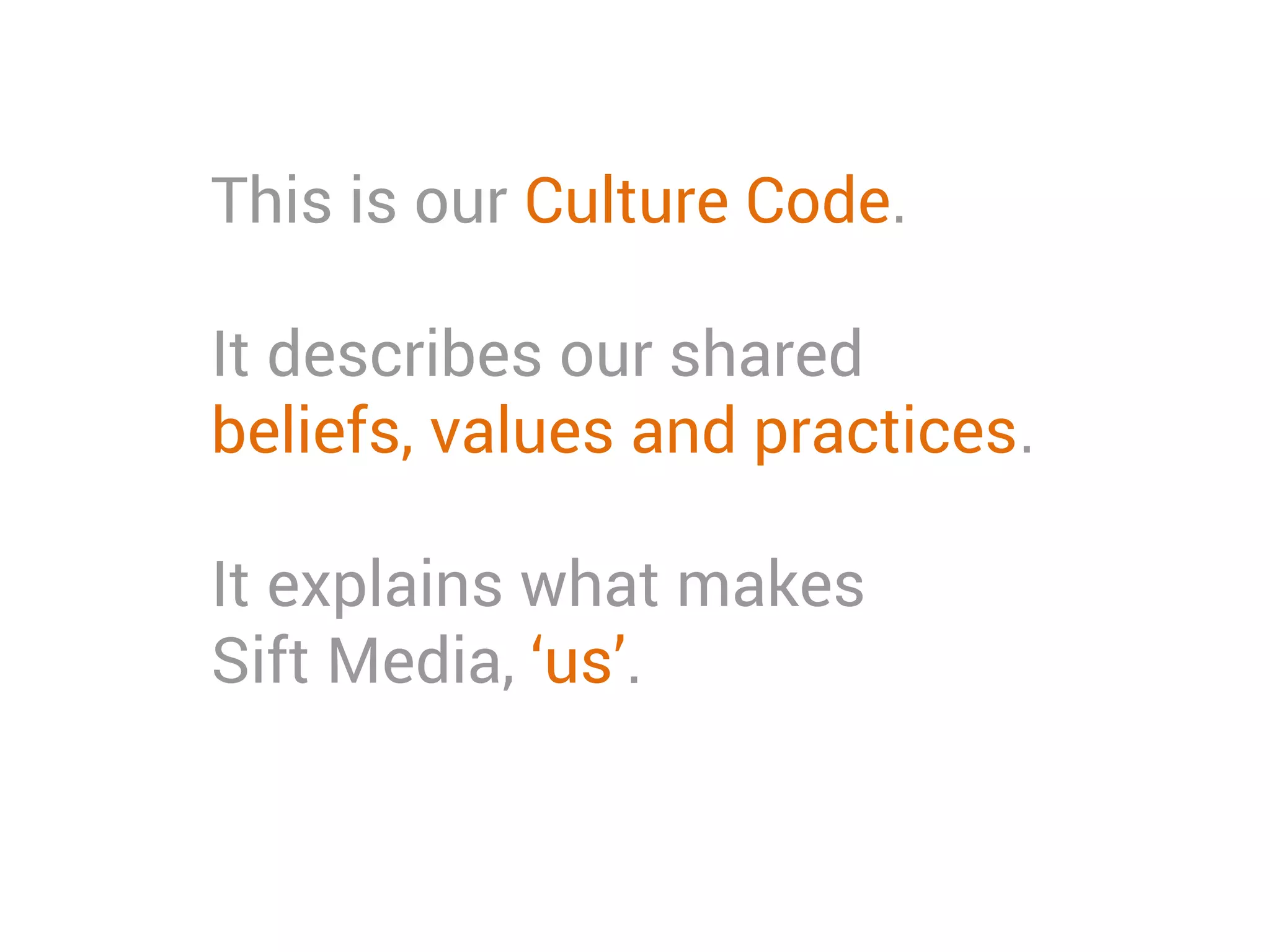 Sift Media Culture Code - Inspiring Positive Action | PDF