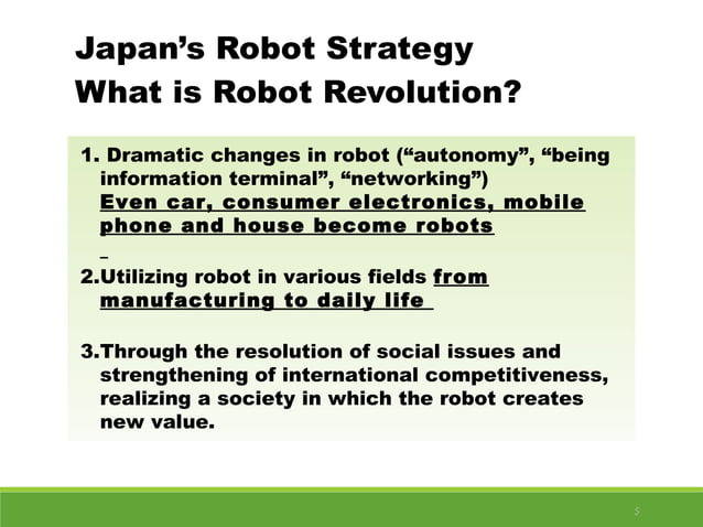 Summary of japan’s robot strategy rev4 | PPT