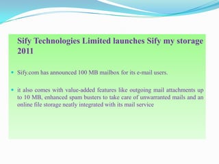 Sify | PPTX | Internet | Computing