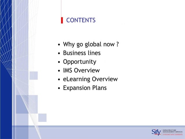 Sify - IT Management Services | PPT