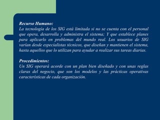 SIG y sus componentes | PPTX
