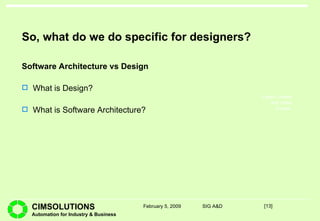 Sig A&D - Documentation And Communication | PPT