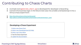 CNCF App-Delivery SIG Presentation - Litmus Chaos Engineering | PPT