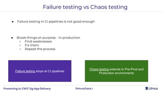 CNCF App-Delivery SIG Presentation - Litmus Chaos Engineering | PPT