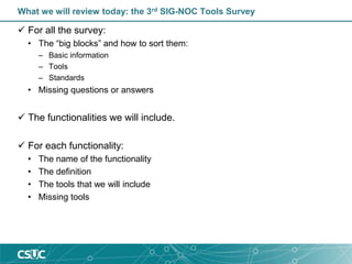 SIG-NOC survey 2019 | PPT