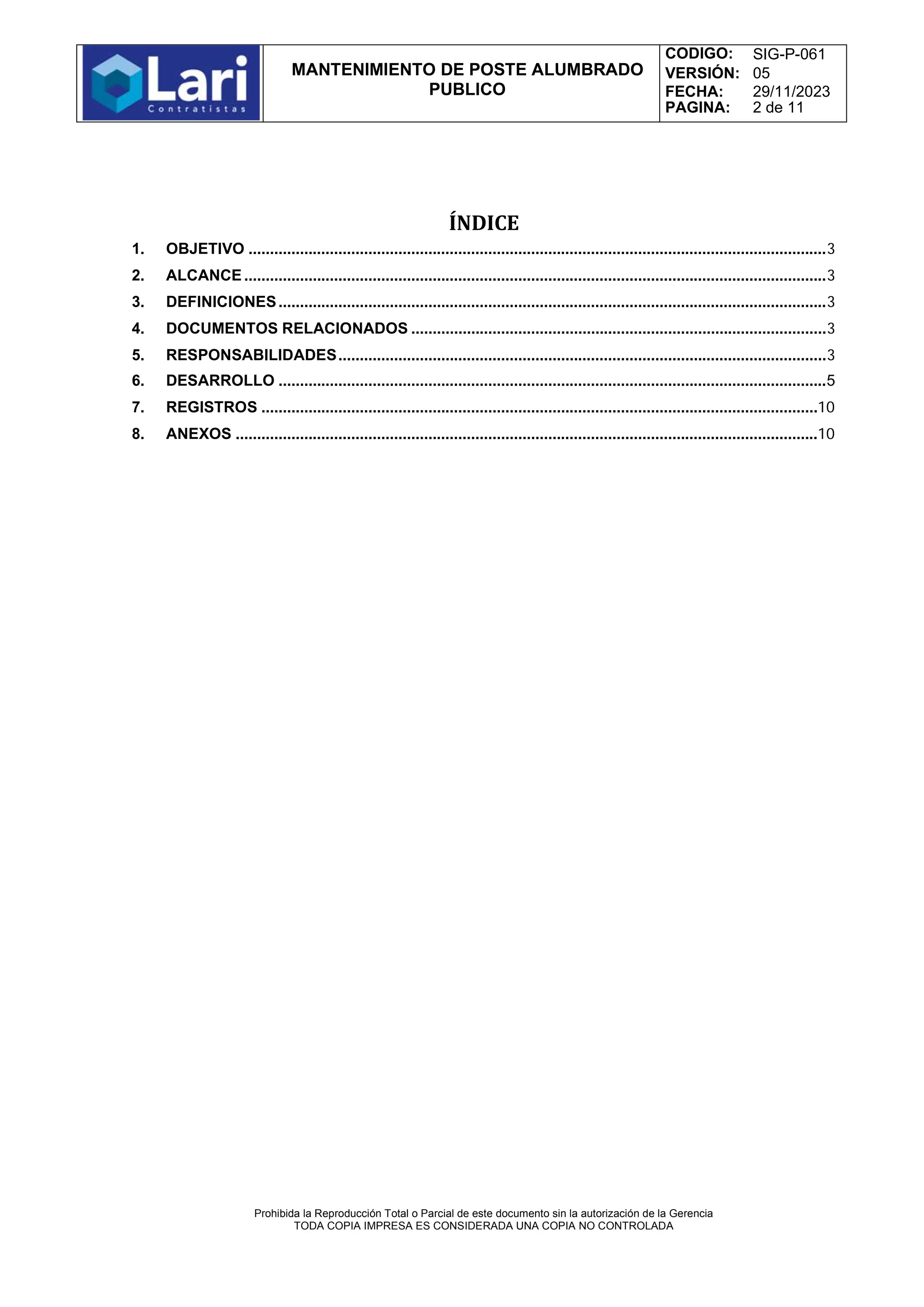SIG-P-061 V5 MANTENIMIENTO DE POSTE ALUMBRADO PUBLICO.pdf
