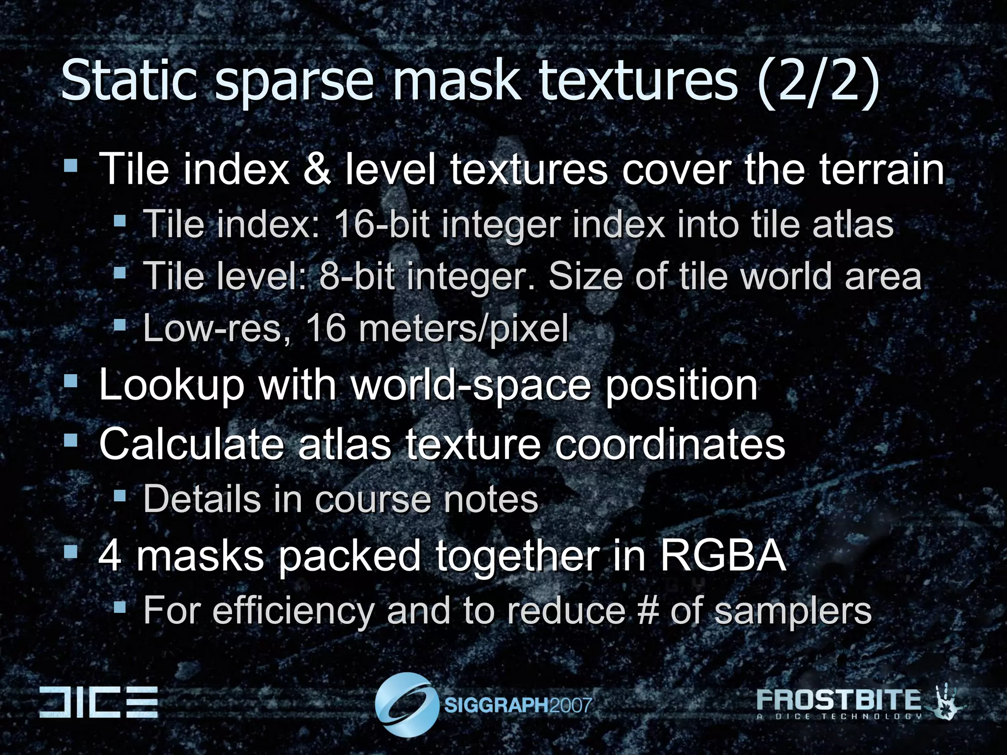 Terrain Rendering In Frostbite Using Procedural Shader Splatting Siggraph 2007 Ppt 4300