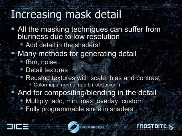 Terrain Rendering In Frostbite Using Procedural Shader Splatting Siggraph 2007 Ppt