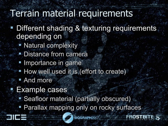 Terrain Rendering In Frostbite Using Procedural Shader Splatting