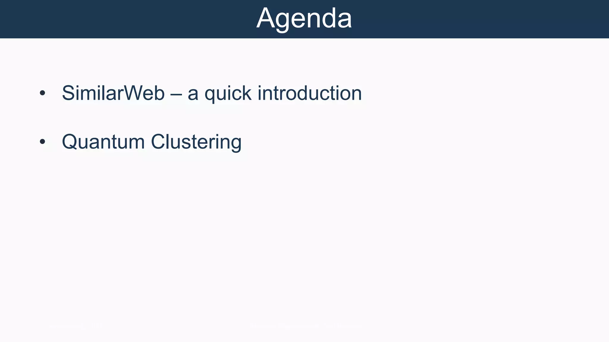 Quantum Clustering Physics Inspired Clustering Algorithm Sigalit Bechler Researcher At