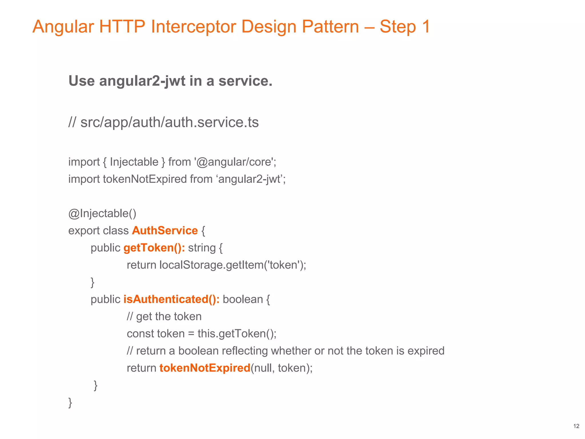 Authenticating Angular Apps With Jwt Ppt 