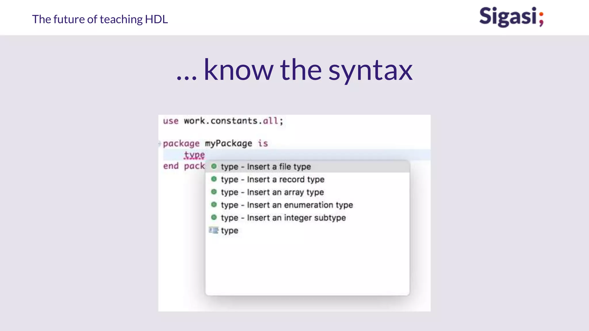 The future of teaching hdl with Sigasi Studio | PPTX