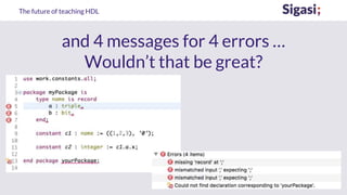 The future of teaching hdl with Sigasi Studio | PPTX