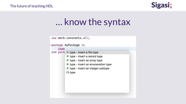 The future of teaching hdl with Sigasi Studio | PPTX