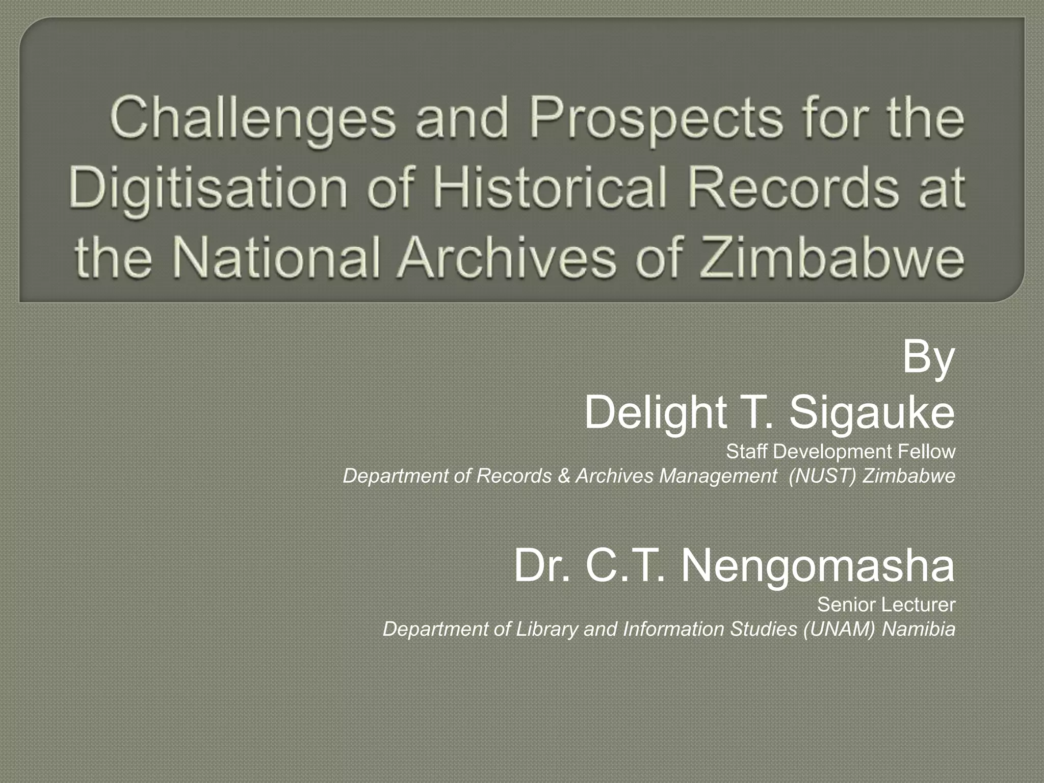 Sigauke and nengomasha | PPT