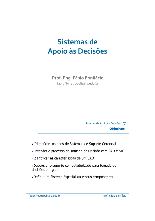 Sig cap7 sistemas_de_apoio_as_decisoes | PDF