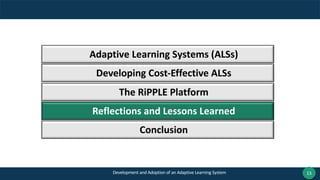 Development and Adoption of an Adaptive Learning System: Reflections ...