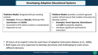 Development and Adoption of an Adaptive Learning System: Reflections ...