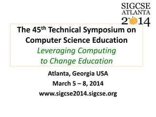 SIGCSE 2014 rolling looping for plenary | PPTX | Technology & Computing