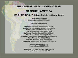 THE DIGITAL METALLOGENIC MAP OF SOUTH AMERICA AT 1:5.000.000 SCALE | PDF