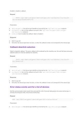Sigfox API Documentation | PDF