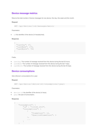 Sigfox API Documentation | PDF