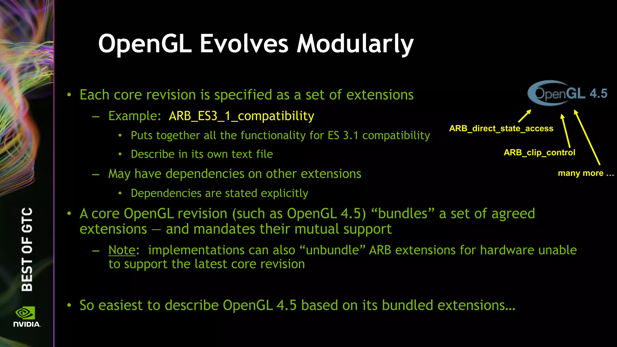 OpenGL 4.5 Update for NVIDIA GPUs | PPT