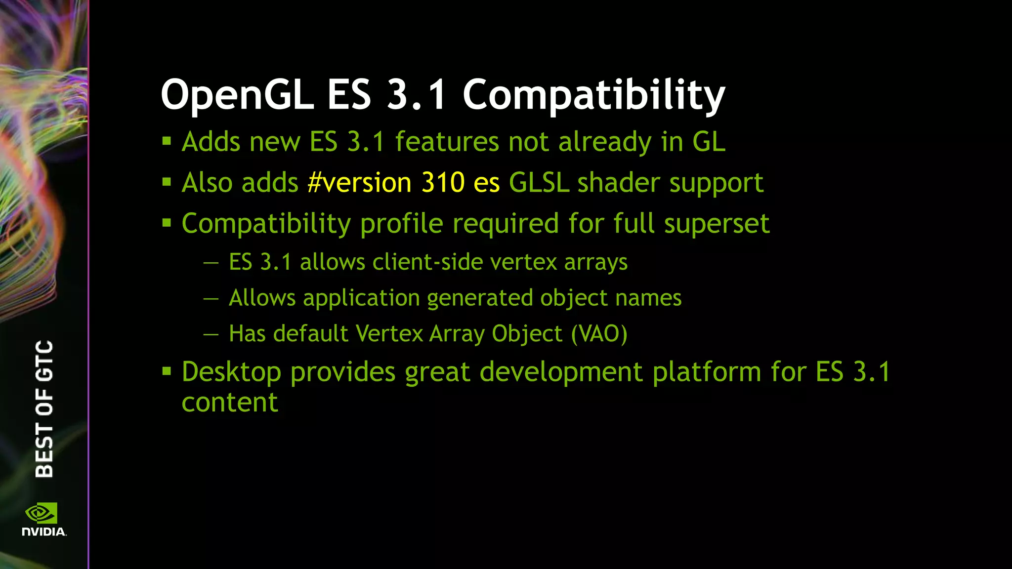 OpenGL 4.5 Update for NVIDIA GPUs | PPT